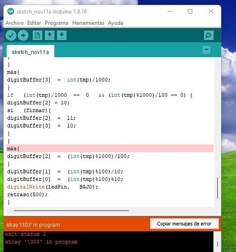 Arduino error compilar código Español Arduino Forum