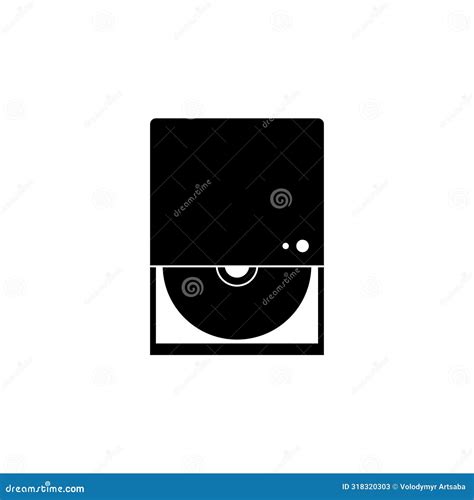 Compact Disc Drive Flat Vector Icon Stock Vector Illustration Of Dvdrom Compact 318320303