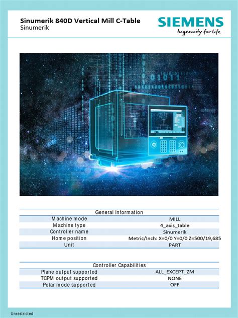 Sinumerik 840d 4ax Vm C Table Pdf