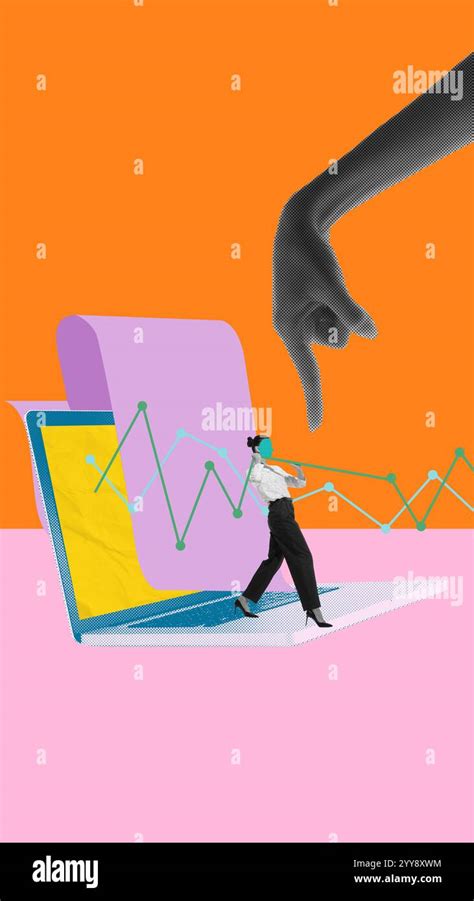 Woman Pulling Graph Line From Laptop Screen Representing Data Driven Decision Making And