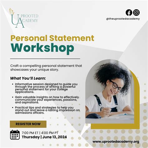 Personal Statement Workshop Uprooted Academy