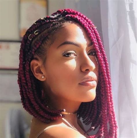 30 Stunning Red Box Braid Hairstyle Ideas Hood Mwr