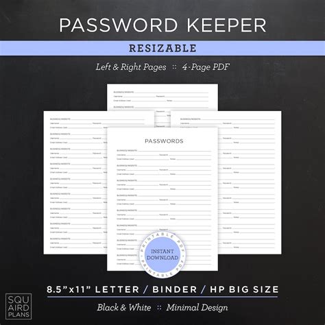 Password Keeper Etsy