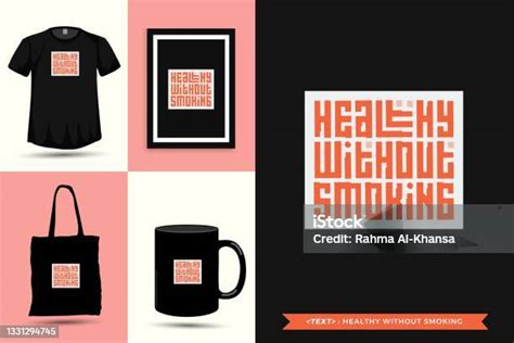 유행 타이포그래피 인용 동기 부여 티셔츠 인쇄를 위한 흡연 없이 건강 수직 디자인 템플릿 포스터 머그컵 토트 백 의류 및 상품 0명에 대한 스톡 벡터 아트 및 기타 이미지