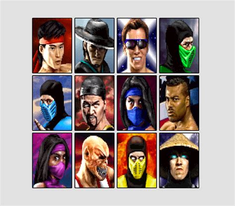 Retro Mortal Kombat Ii Arcade Character Select Screen Posters 12 5x7