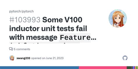 some v100 inductor unit tests fail with message `feature bf16