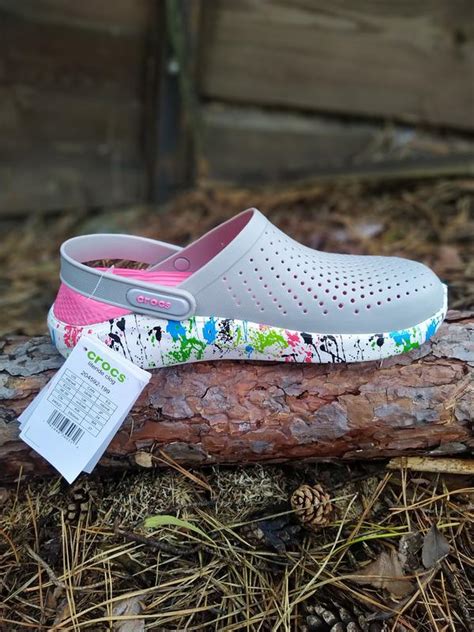 Жіночі крокси плями Crocs Literide Clog Clog Pearl White 36 39 — ціна 1626 грн у каталозі Сабо