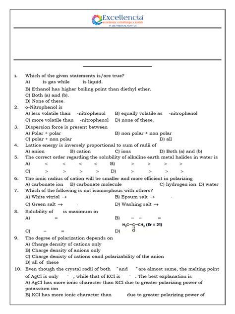 C1 Sr Mpc Cat B And C Revison Assignment Chemical Bonding 02 12 204 To 07 12 2024 Pdf