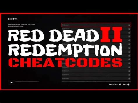 New Red Dead Redemption 2 Cheat Codes All Found So Far Ps4 And Xbox