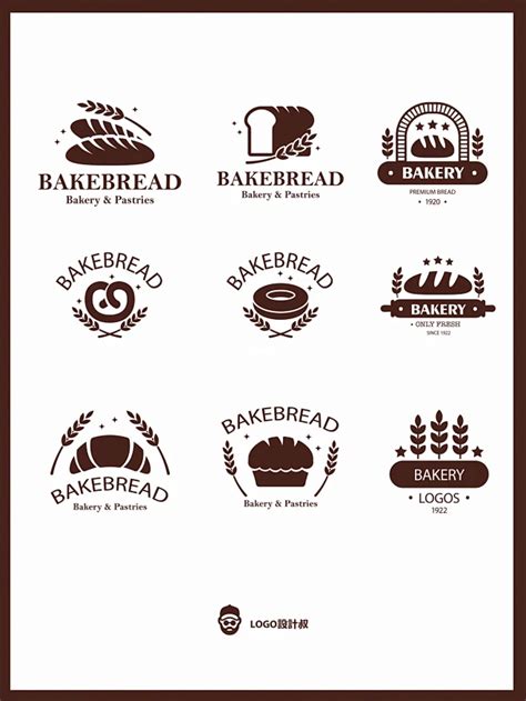 灵感采集｜烘焙甜品蛋糕面包店logo设计 花瓣网