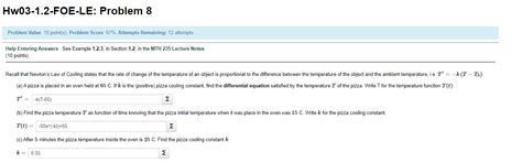 Solved Hw03 12 Foe Le Problem 8 Problem Value 10