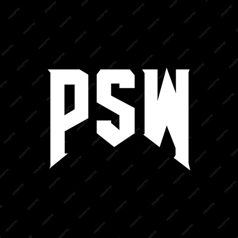 기술 회사 Psw의 글자 로고 디자인 Psw 로고 디자인 검은색과 색 컬러 조합 Psw 로그 Psw 터 Psw 디자인 Psw 아이콘 Psw 알파 Psw 타이포그래피 로고