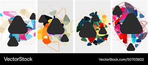 Set Of Triangle Poster Backgrounds Royalty Free Vector Image
