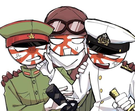 Countryhumans Japan Empire Quốc Kỳ Phe Trục Đang Yêu