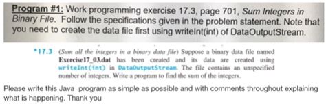 Solved Program 1 Work Programming Exercise 173 Page 701