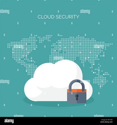 Vector Illustration Flat Cloud Computing Background Data Storage