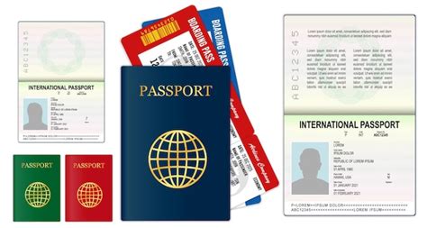 Premium Vector Realistic Blank Passport Pages Or Empty Passport With