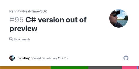 C Version Out Of Preview Issue Refinitiv Real Time SDK GitHub