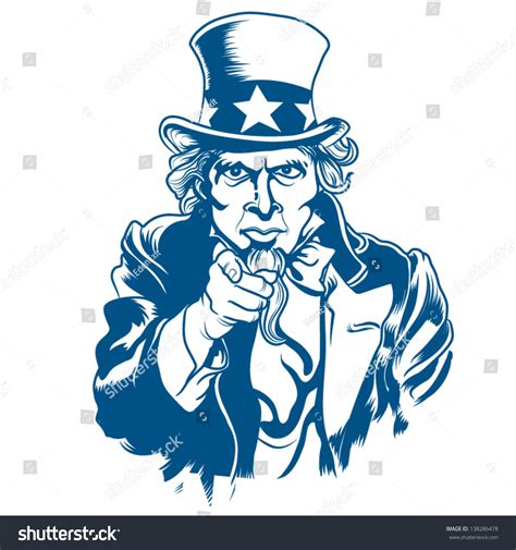 Vector Illustration Uncle Sam Stock Vector 138286478 Shutterstock
