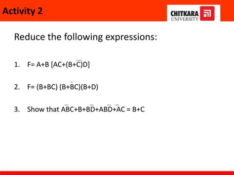 3 Boolean Algebra Pptx