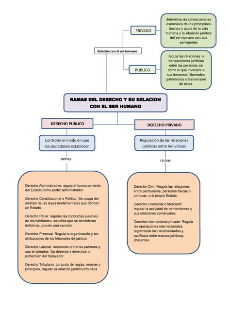 Mapa Conceptual Derecho Relación Con El Ser Humano Ramas Derecho