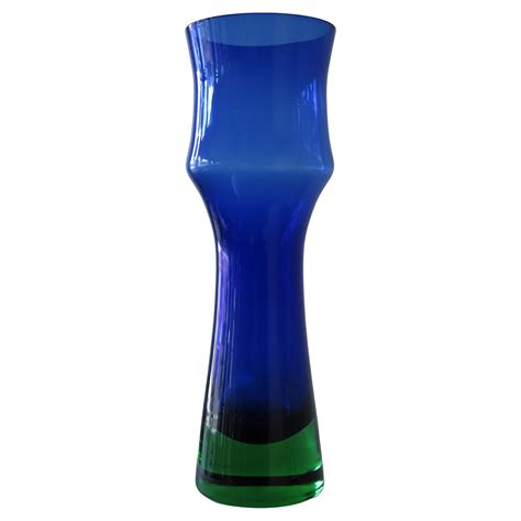 Pair Of Bo Borgstrom For Aseda Amber Glass Vases For Sale At 1stdibs