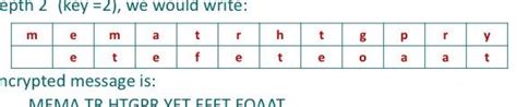 solved use rail fence cipher with depth 5 to encrypt the