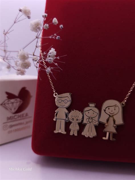 گردنبند خانواده 4 نفره میچکا گلد گالری