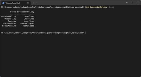 Solución a los problemas de ejecución de scripts en Windows cuando se da el mensaje No se