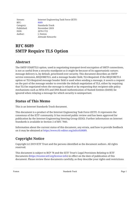 Pdf Smtp Require Tls Option
