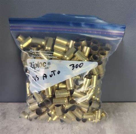 45 Acp Empty Brass Approx Qty 300 Mayo Auction And Realty