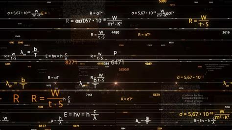 Animation Of Typing Mathematics And Physics Formulas In Abstract Digital Space Animation