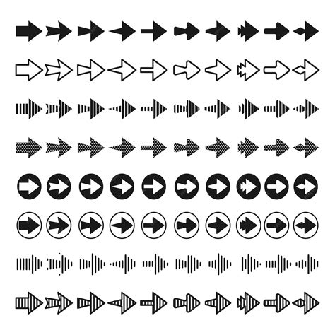 Premium Vector Arrows Set Arrow Icon Collection Set Different Arrows Cursor Modern Simple