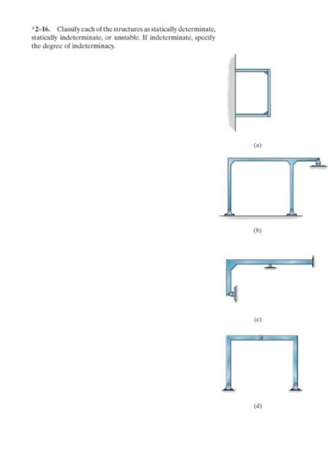 solved 42 16 classify cach of the structures as statically