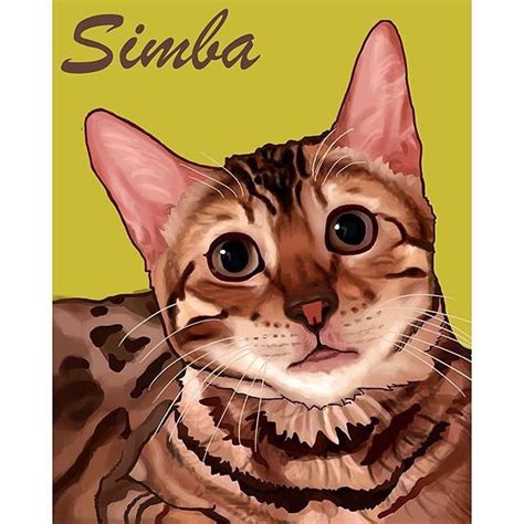 Simbas Adorable Portrait By Pawesome Doodle