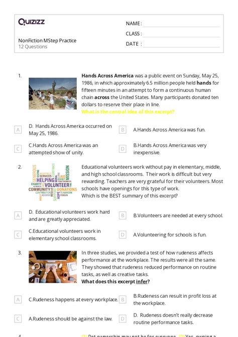 50 Performance Tasks Worksheets For 6th Grade On Quizizz Free And Printable