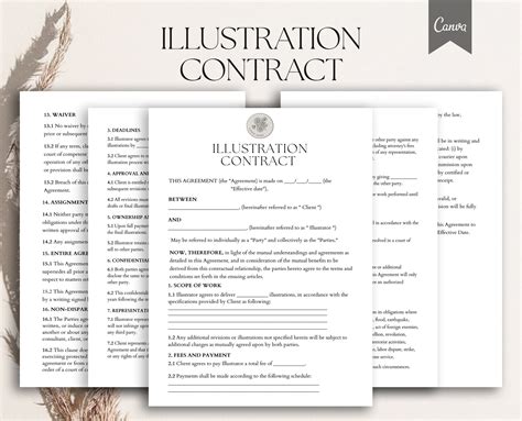 Illustration Contract Template Freelance Illustrator Agreement