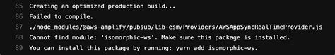 Build Fails Due To Missing Dependency In Aws Amplifypubsub · Issue