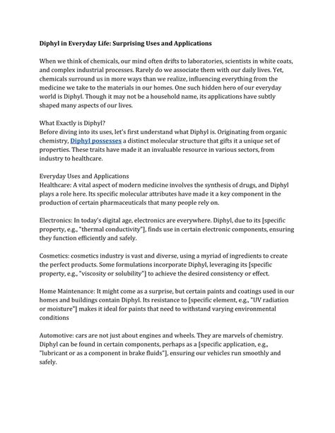 Ppt Diphyl In Everyday Life Surprising Uses And Applications