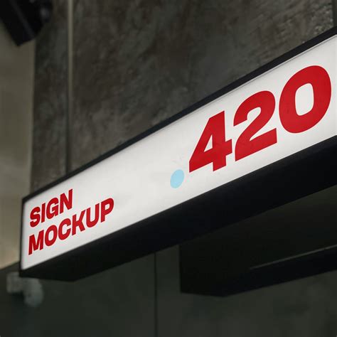 Free Ractangle Sign Mockup Psd