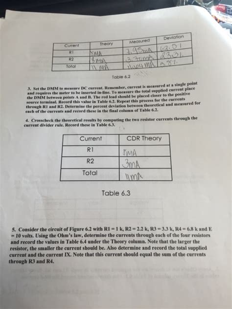 Solved Part Parallel DC Circuits Using The Circuit Of Chegg
