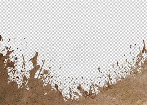 Premium Psd Mud Splash Isolated Transparency Background