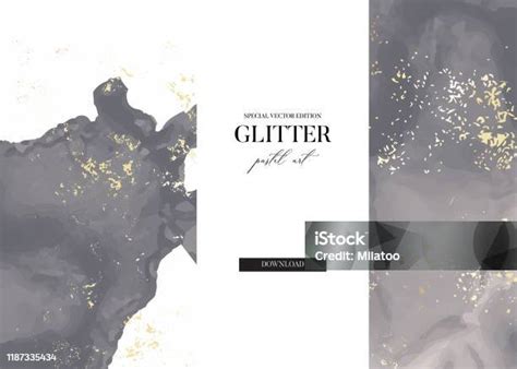 웨딩 파스텔 그레이와 골드 호일 초대장 카드 럭셔리 마브렐 효과 반복 스플래시 미래 지향적 인 개념 수채화 템플릿 액체에 대한