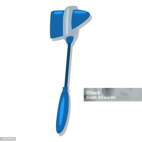 의료 장비 반사 해머 아이콘 흰색 배경에 격리 된 만화 벡터 그림입니다 망치에 대한 스톡 벡터 아트 및 기타 이미지 망치 무릎 아이콘 Istock