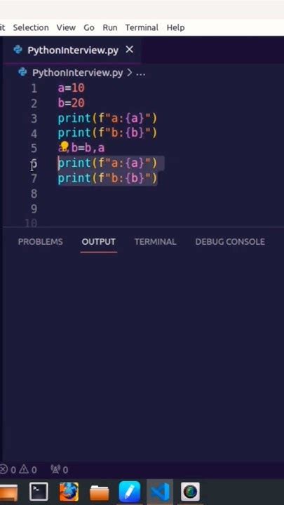 Swap Python Variables In One Line🔥🔥codingintelugu Pythonintelugu