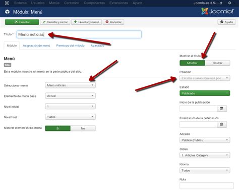 Agregar Un Nuevo Menú Joomla Documentation