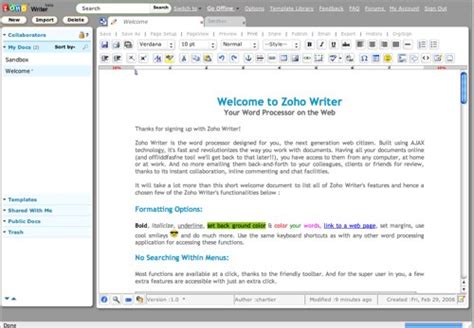 First Look New And Improved Zoho With Some Ooxml Support Ars Technica