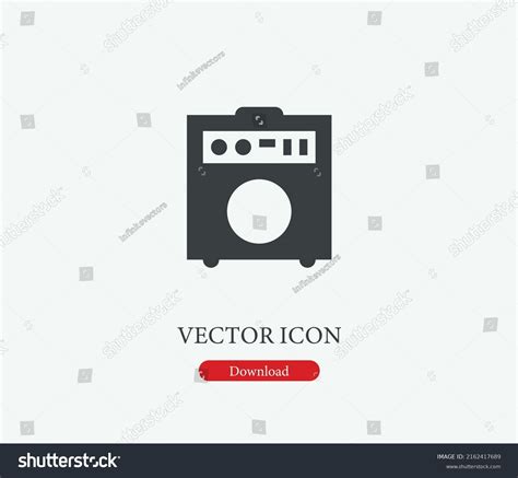 Amplifier Vector Icon Editable Stroke Symbol Stock Vector Royalty Free 2162417689 Shutterstock