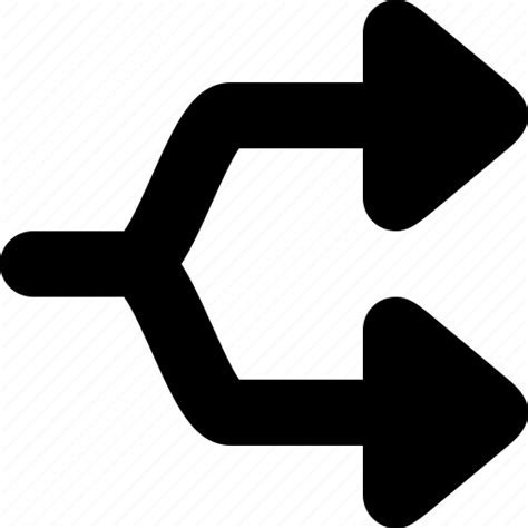 Arrows Split Two Way Icon Download On Iconfinder