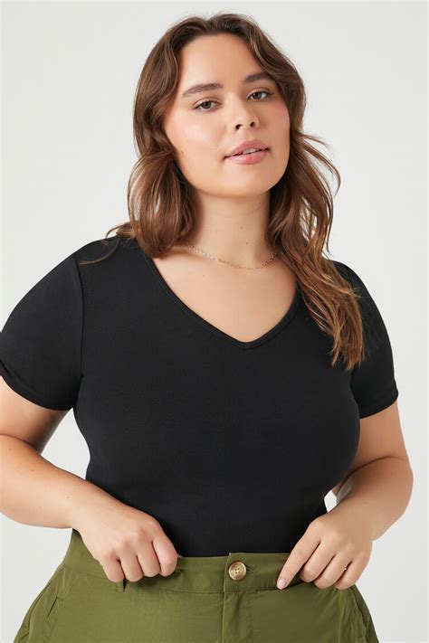 Plus Size V Neck Bodysuit Forever21us